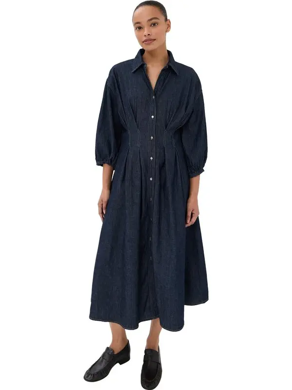 TWP Mason Denim Maxi Dress - Indigo Resin