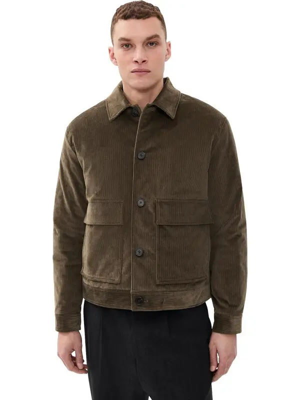 Theory Corduroy Patch Pocket Jacket - Tarmac