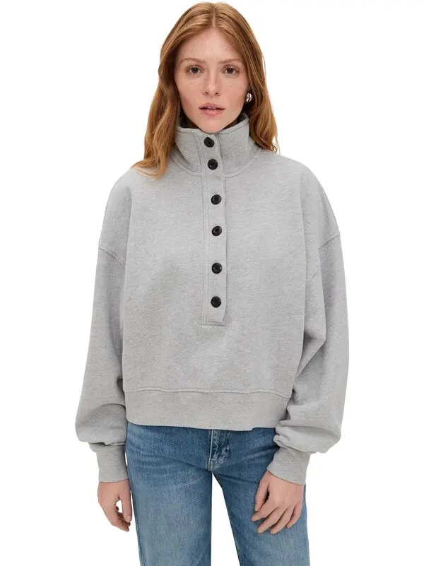 Citizens Of Humanity Mirelle Funnel Neck Sweatshirt - Heather Grey