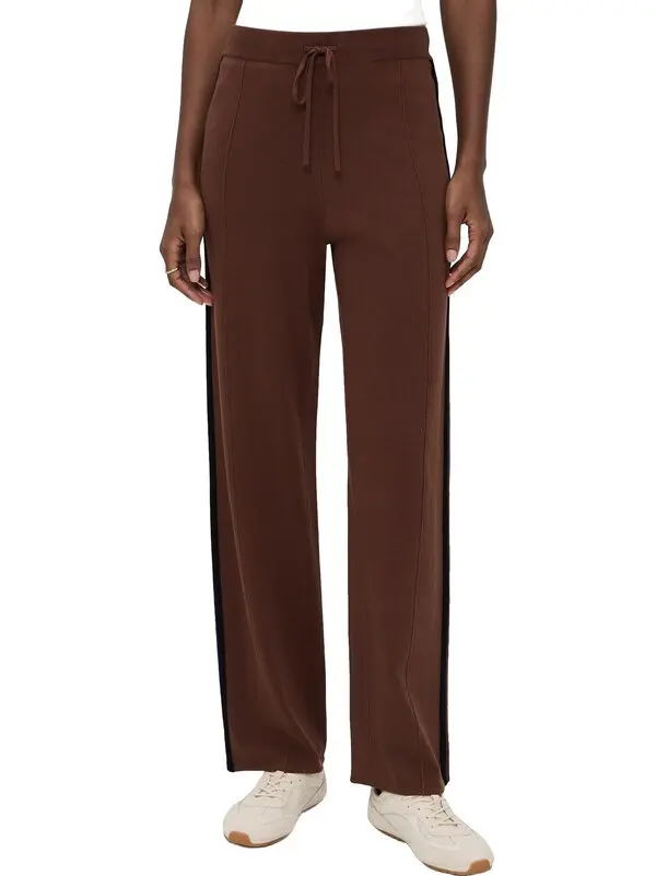 STATE & LAKE Kaia Track Pants - Chocolate/black