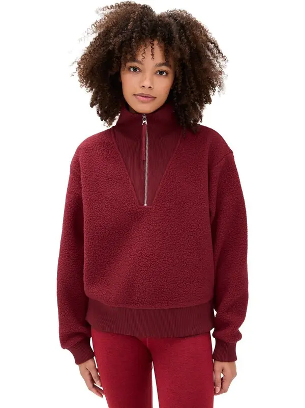Varley Jaylin Half Zip Fleece - Red Dahlia