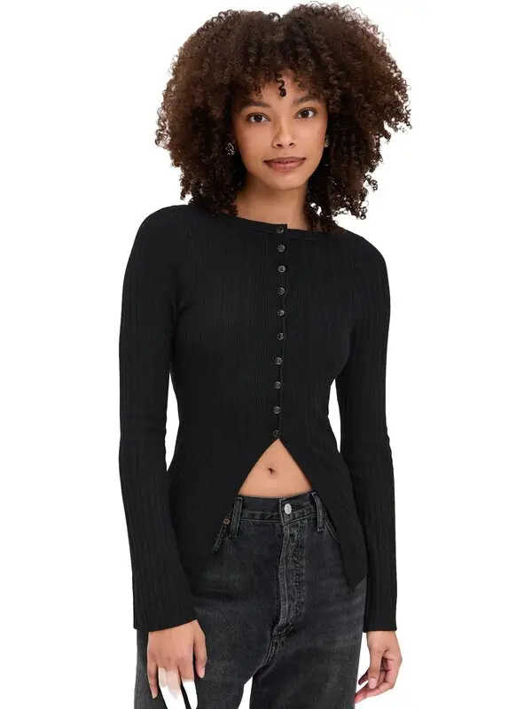 Free People East Side Cardigan - Black