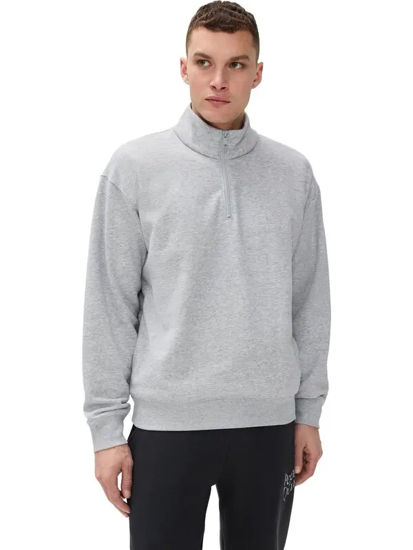 Beyond Yoga Luxefleece Half Zip Pullover - Light Heather Gray