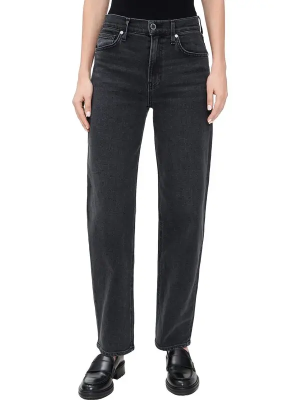 Veronica Beard Harley High-rise Slim Barrel Jeans - Washed Onyx