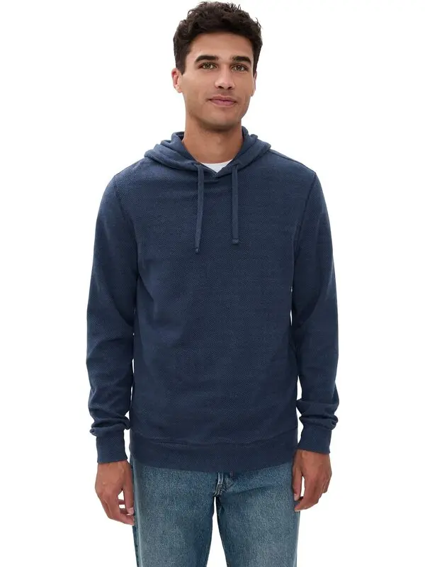 Faherty Brand Legend Sweater Hoodie - Brighton Navy Twill