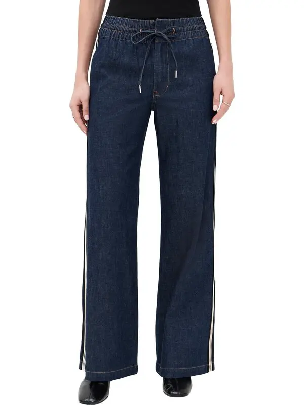 Veronica Beard Taylor High-rise Wide Leg Jeans - Indigo Rinse