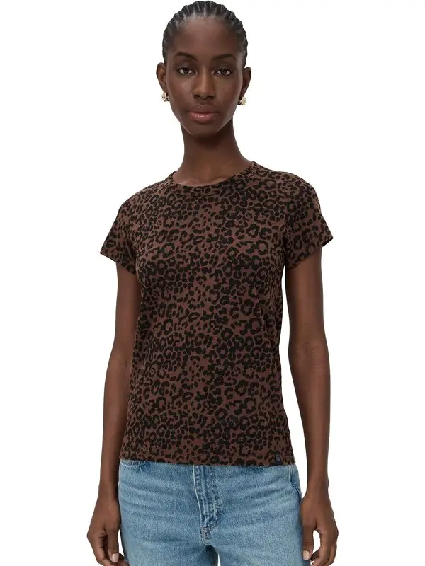 Rag & Bone Leopard Print Tee - Brwmt