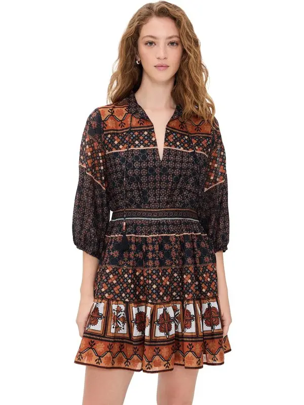 CLEOBELLA Priyanka Mini Dress - Zocalo Print