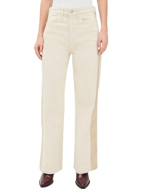 Rag & Bone Logan Spliced Wide Leg Jeans - Two Stone