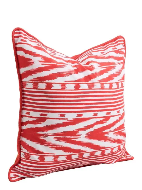 CONIGLIO PALM BEACH Reversible Throw Pillow 20x20 - Red Ikat