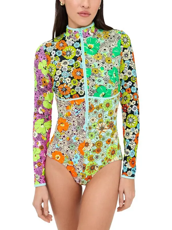 ALEMAIS Blossom Zip Front Piece - Multi
