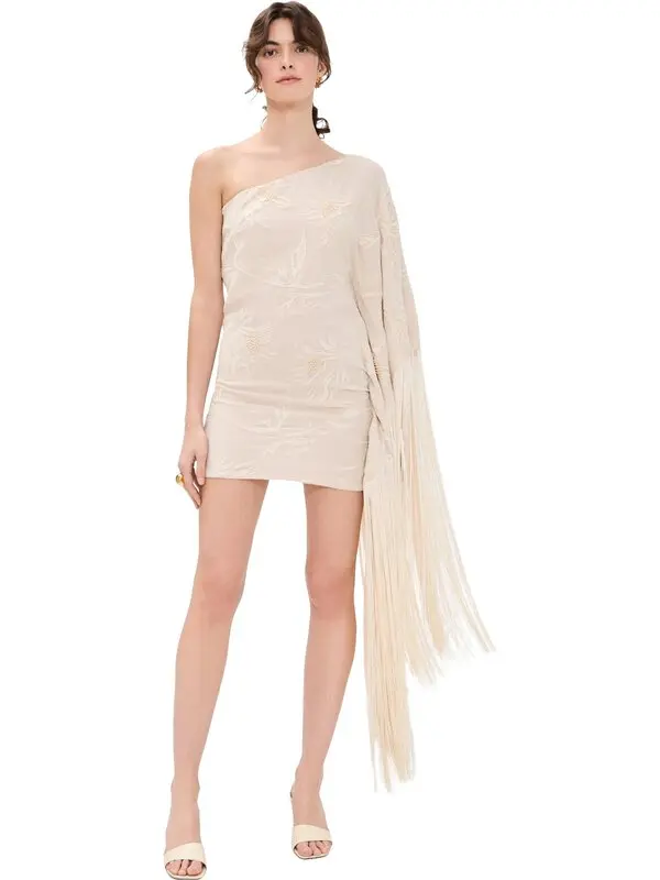 Azulu Oli One-shoulder Mini Dress - Bone