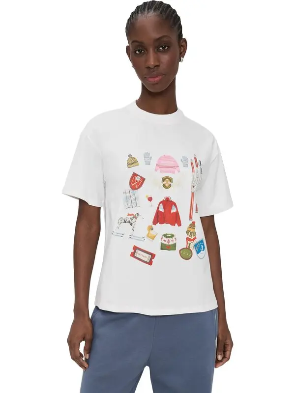 NEVER FULLY DRESSED Ski Graphic Tee - Cream
