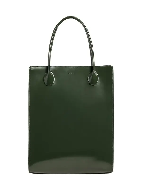 Lié Studio The Jane Handbag - Olive Green Patent Leather