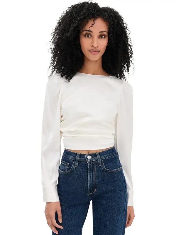 Joe's Jeans The Marie Tie Back Blouse - Ecru