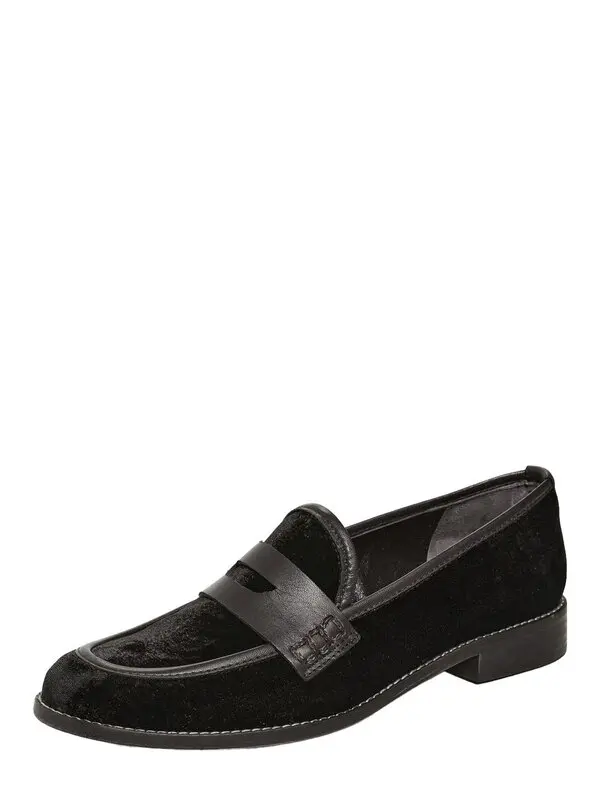 ANDREA GOMEZ Camila Velvet Loafers - Chocolate