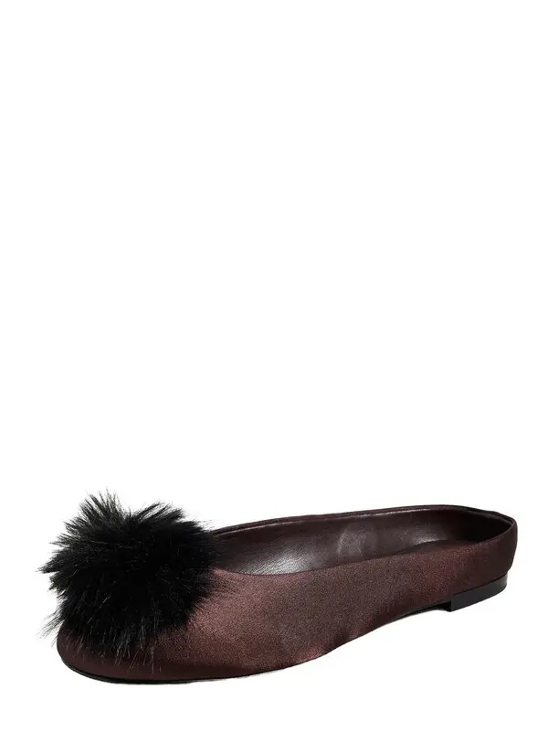 SIMONMILLER Pom Pom Mules - Espresso