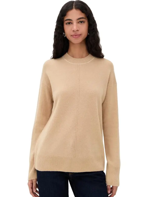 ATM Anthony Thomas Melillo Crew Neck Cashmere Sweater - Fawn