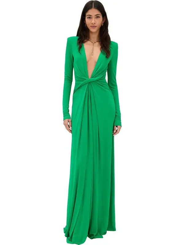 Ramy Brook Martini Gown - Bright Palm