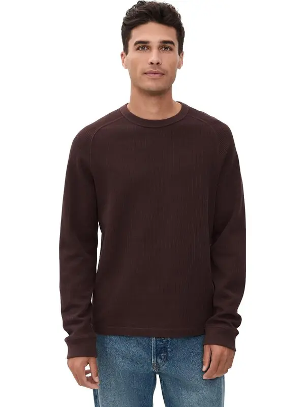 Madewell Long-sleeve Thermal Tee - Coffee Bean