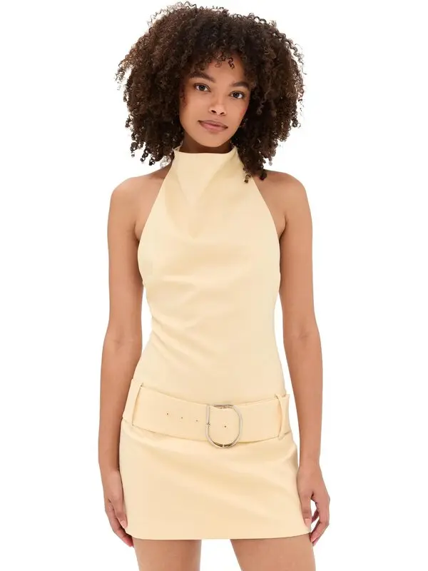Sir The Label Sabina Belted Mini Dress - Butter