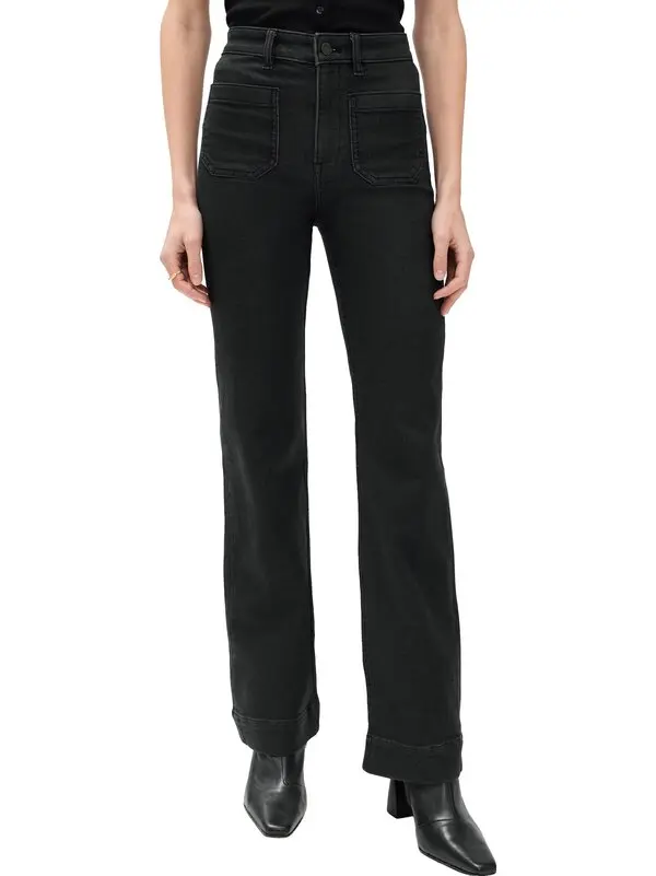 Faherty Brand Stretch Terry Patch Pocket Pants - Onyx Black