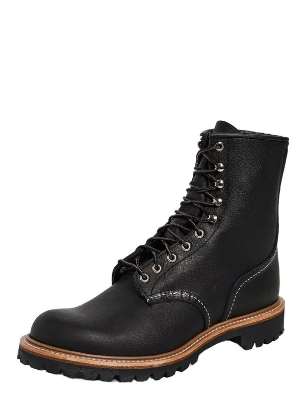 Red Wing Logger Leather Boots - Black Oil Slick