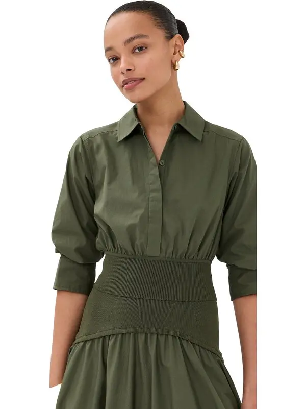 Simkhai Stiles Shirt Dress - Fern