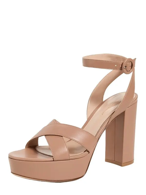 GIANVITO ROSSI Sabrina Nappa Heels - Praline