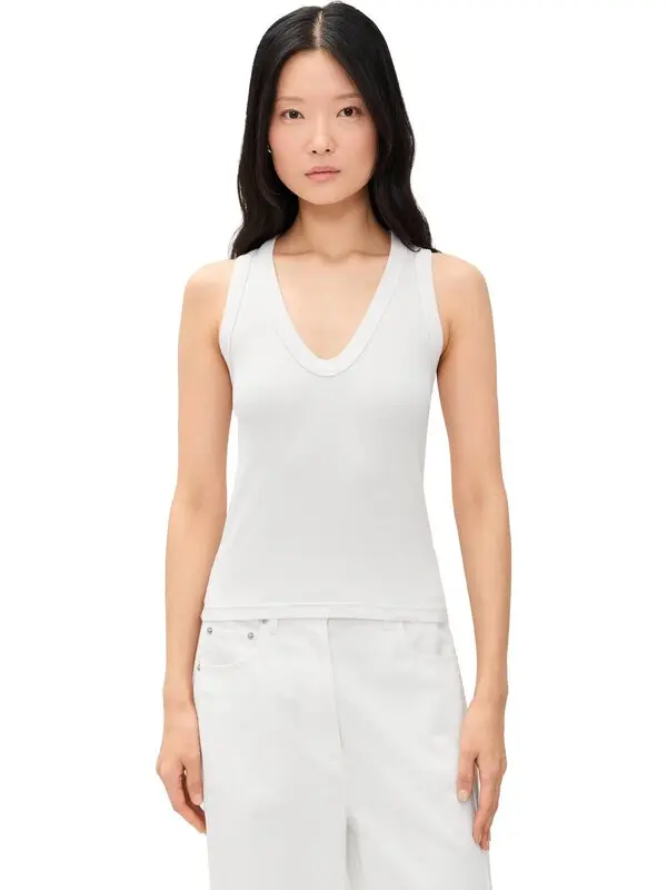 Cotton Citizen Verona U Neck Tank - Pearl