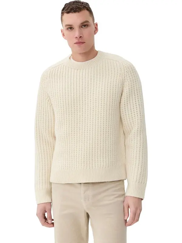 NILI LOTAN Demitry Wool Sweater - Ivory