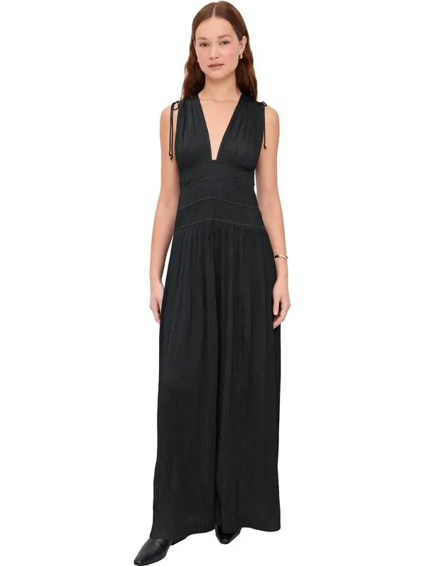 Ulla Johnson Tasneem Deep V Gown - Noir