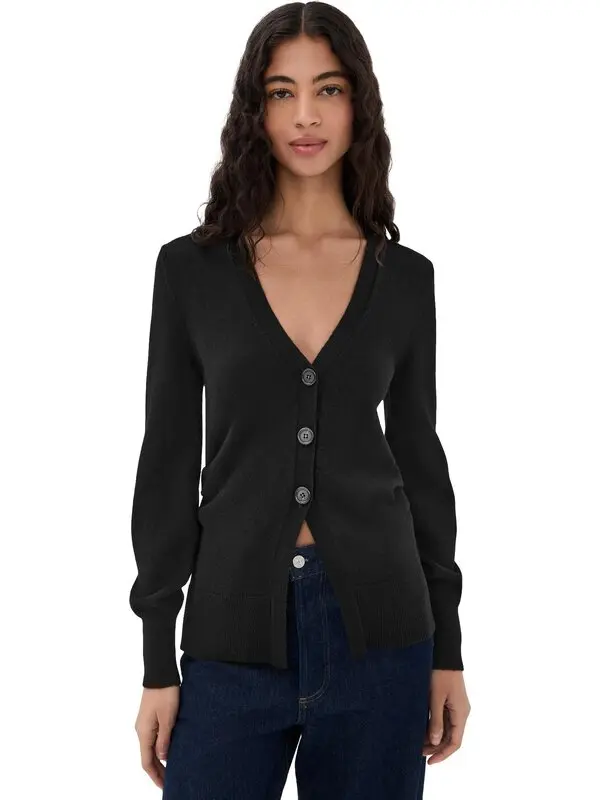 Veronica Beard Lamotte Cashmere Cardigan - Black