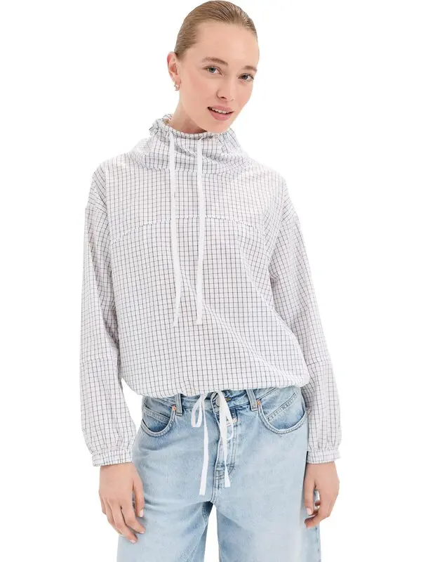 LE BOP Carson Anorak - White Check