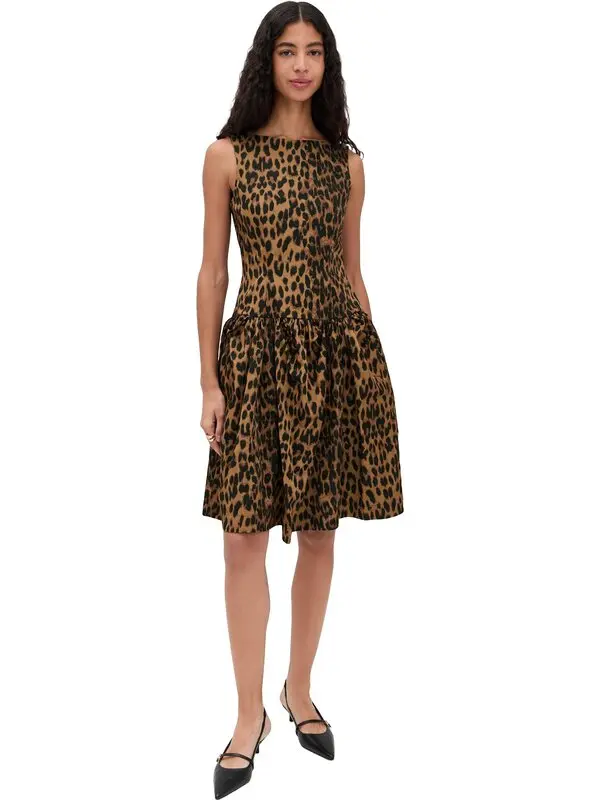 Baum Und Pferdgarten Aneva Leopard Print Dress - Dark Brown Leopard
