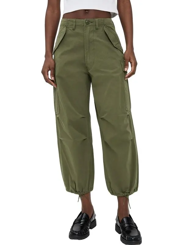 Denimist Cropped Cargo Pants - Olive