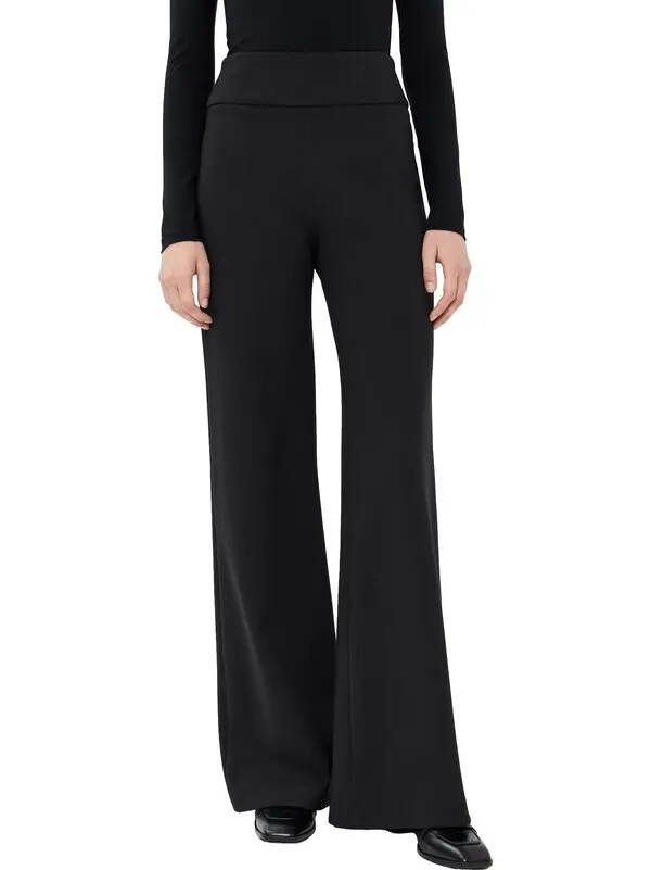 Veronica Beard Kalinda Wide Leg Pants - Black