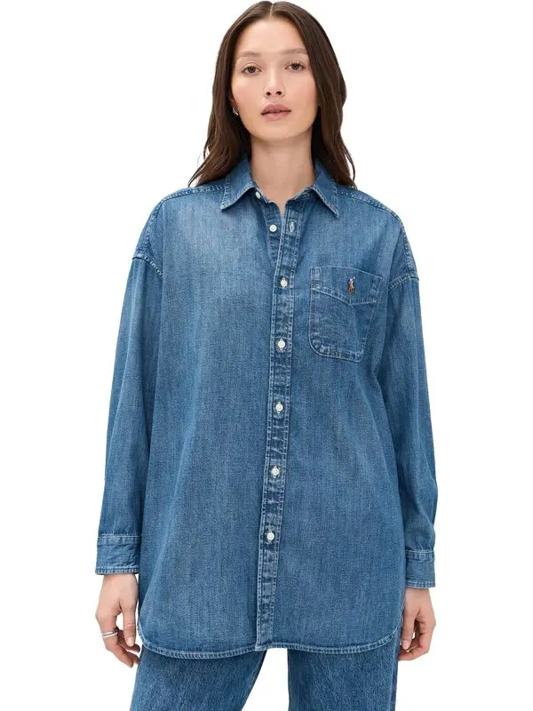 Polo Ralph Lauren Long Sleeve Denim Shirt - Blue