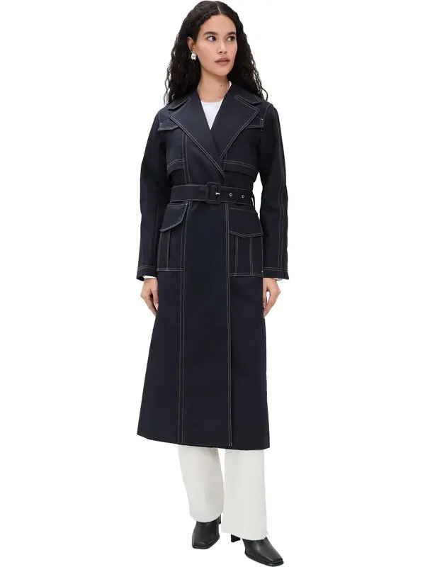 ALIGNE Elsa Trench Coat - Navy