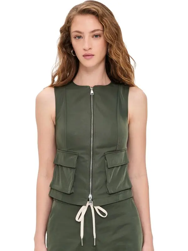 ALIGNE Rita Zip Vest - Khaki