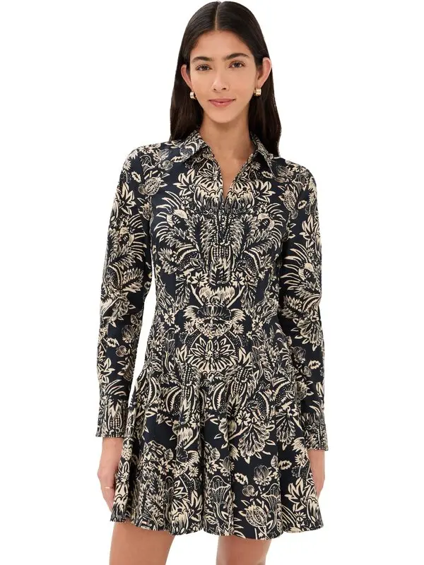 Ulla Johnson Taliah Floral Print Mini Dress - Noir Flora