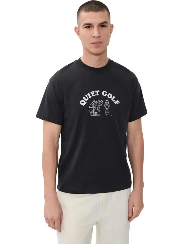 QUIET GOLF Crew T-shirt - Black