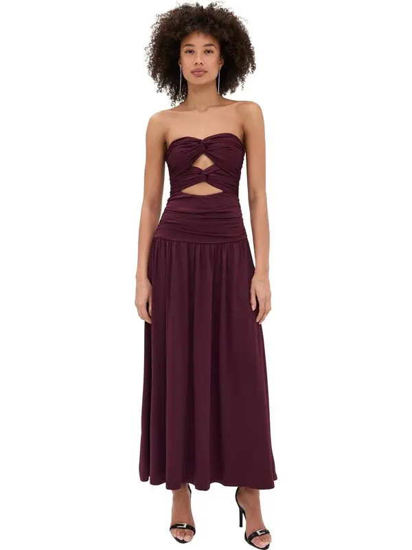 NIA Wilshire Maxi Dress - Oxblood