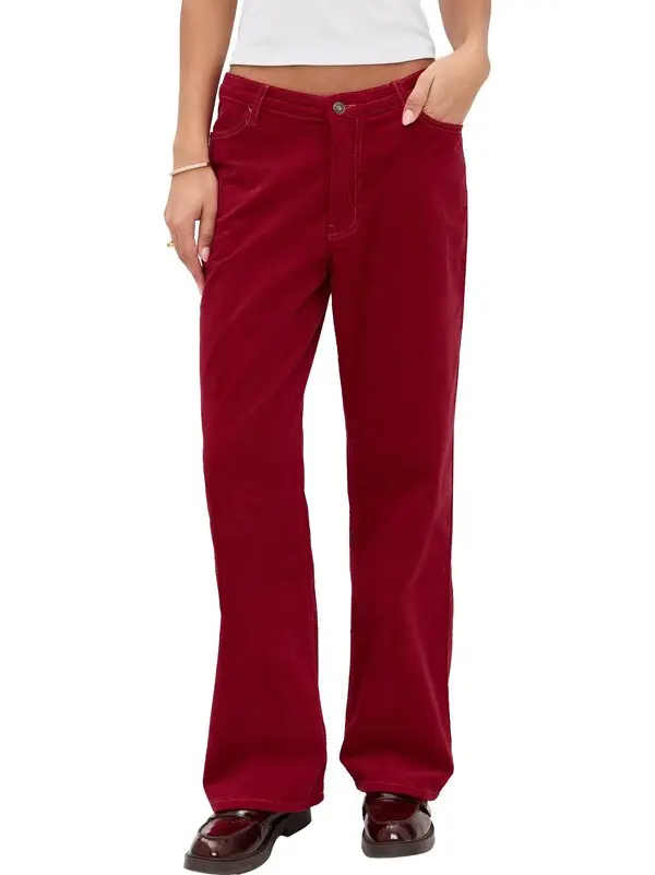 Lioness Rebels Corduroy Pants - Crimson