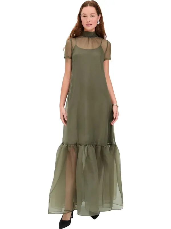 Staud Calluna Maxi Dress - Thyme