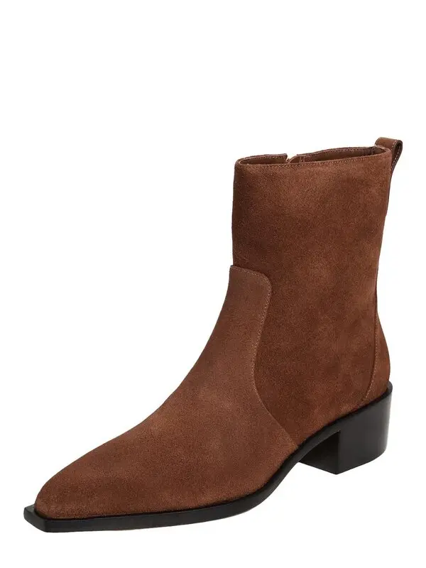 Larroude James Low Boots - Burnt Umber