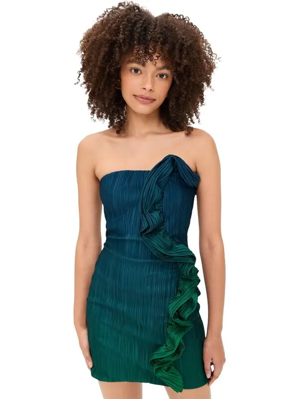 MAYLÉ VÁSQUEZ Randal Mini Dress - Deep Green Ombre