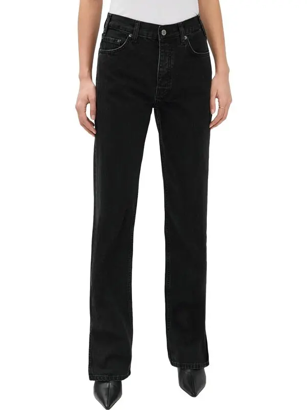 ANINE BING Roy Straight Leg Jeans - Vintage Black