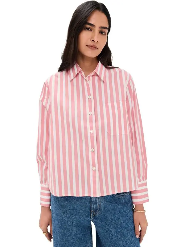 Xirena Monroe Striped Shirt - Rosebud Stripe
