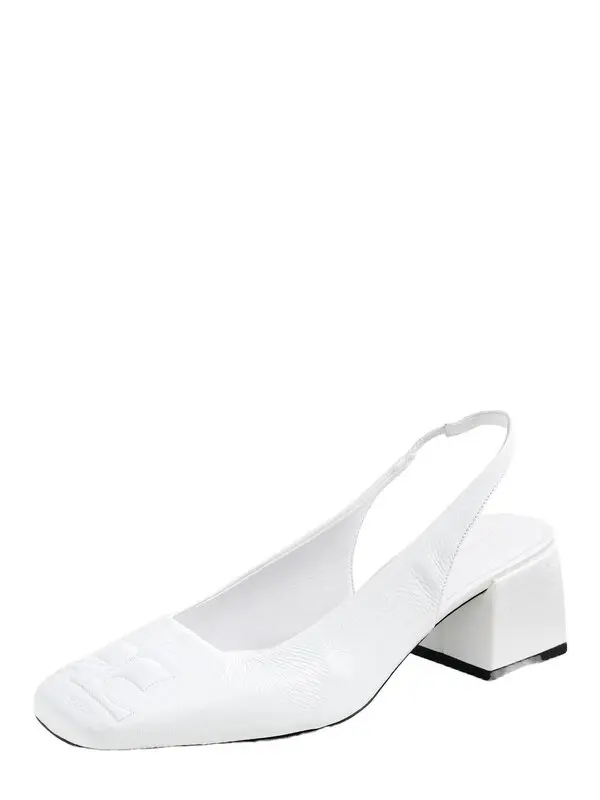 COURREGES Heritage Vinyl Slingbacks - Heritage White
